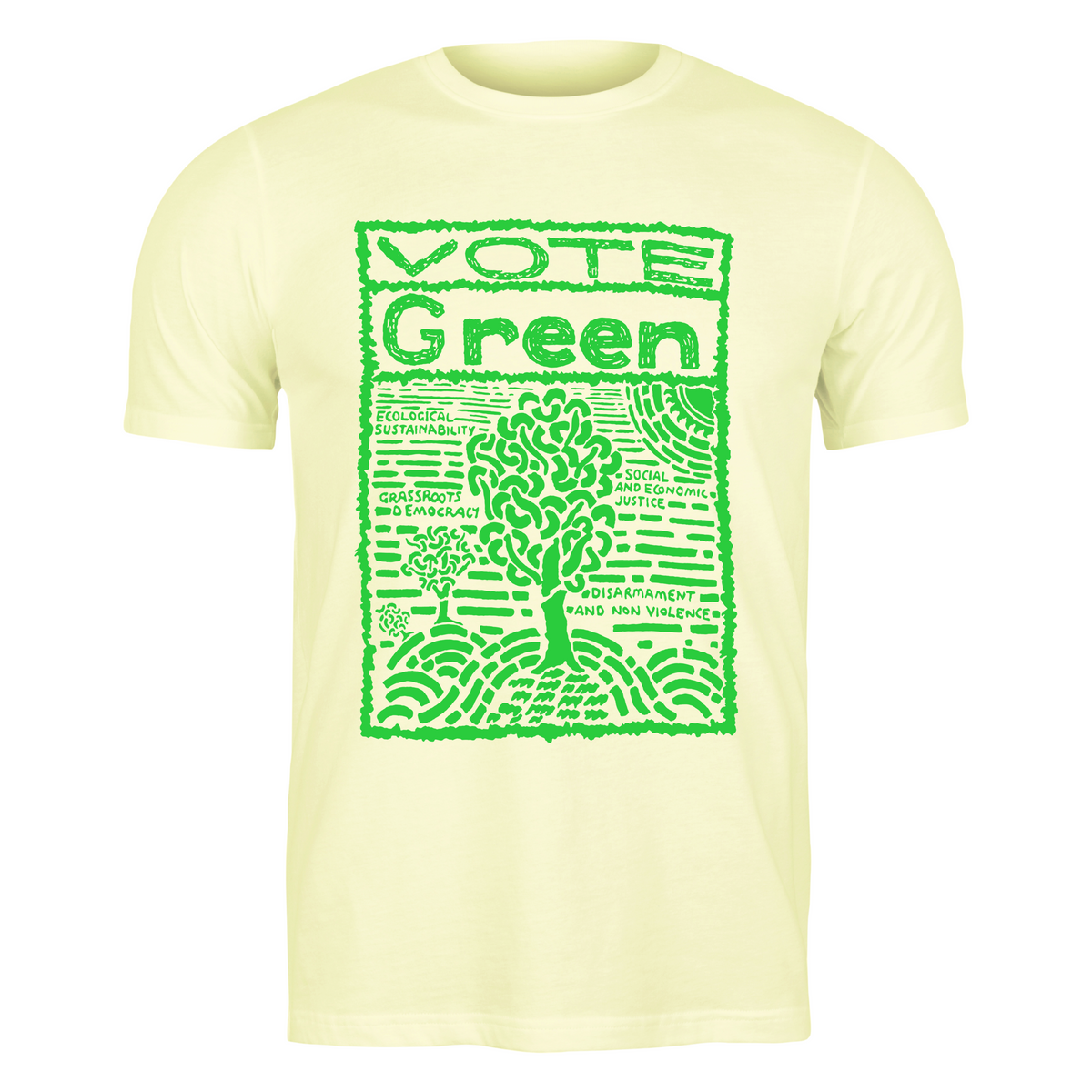 Vintage Vote Green tees – The Greens Online Shop